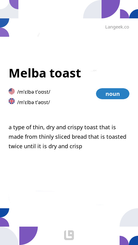 Definition & Meaning of "Melba toast" | Picture Dictionary