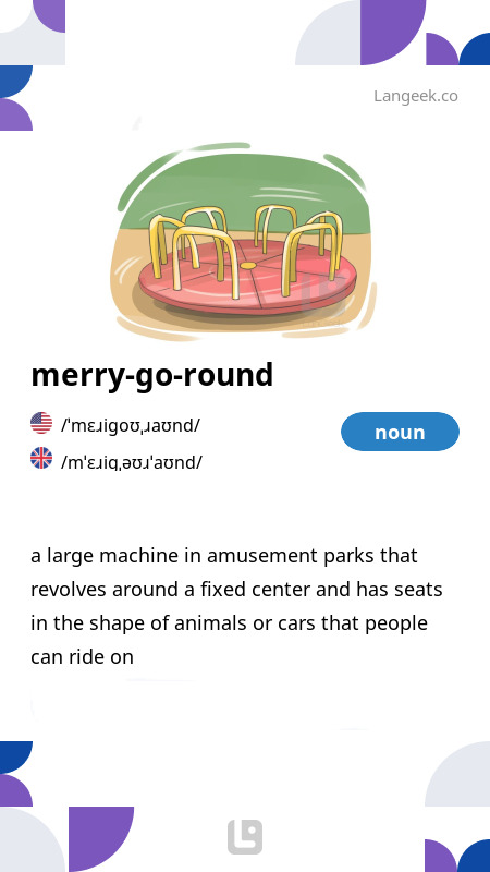 Definition & Meaning of "Merry-go-round" | Picture Dictionary
