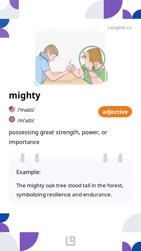 Definition & Meaning of "Mighty" | Picture Dictionary