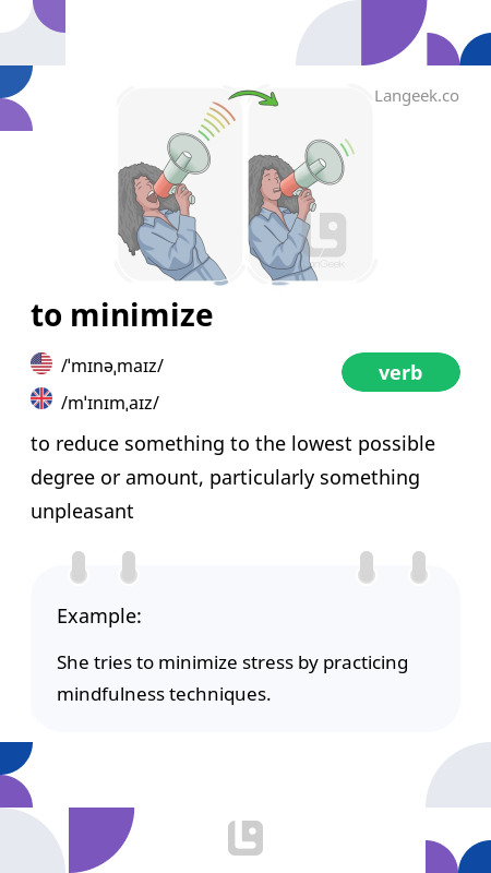 Definition & Meaning of "Minimize" | Picture Dictionary