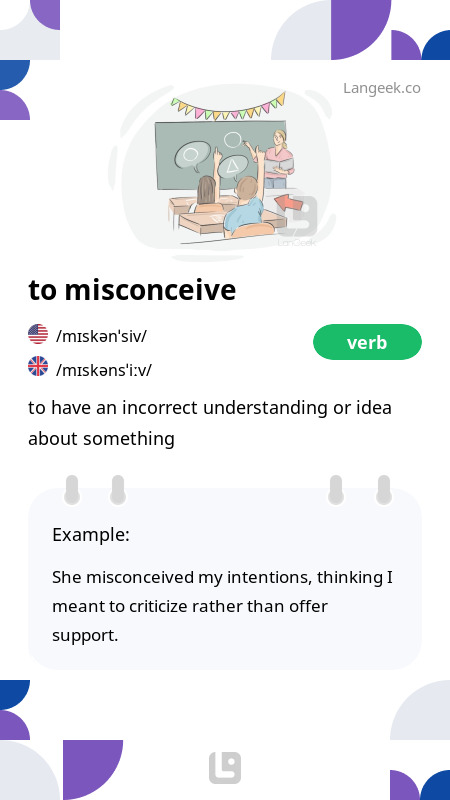 Definition & Meaning of "Misconceive" | Picture Dictionary