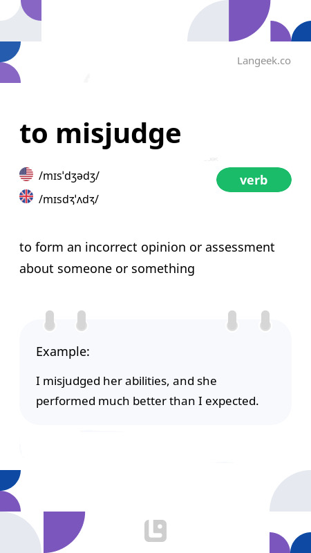 Definition & Meaning of "Misjudge" | Picture Dictionary