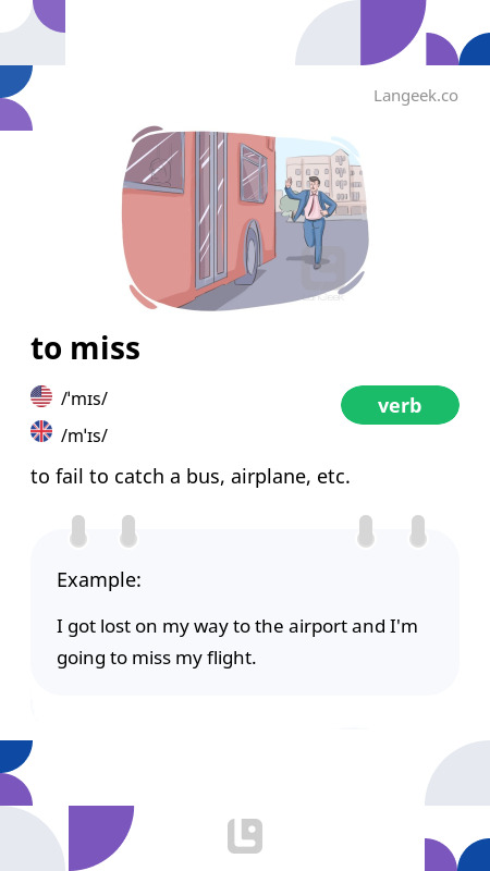 Definition & Meaning of "Miss" | LanGeek