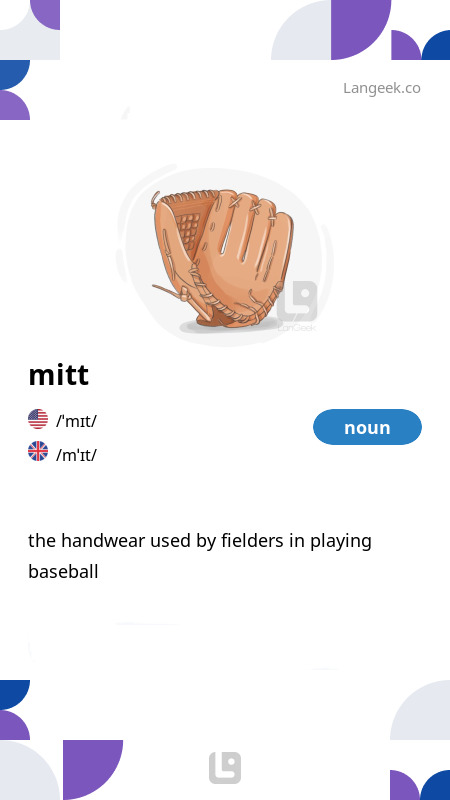 Definition & Meaning of "Mitt" | LanGeek