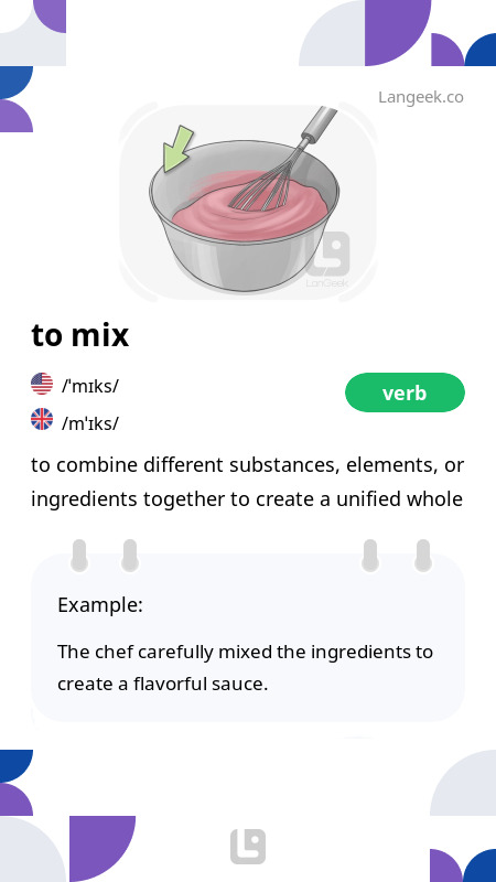 Definition & Meaning of "Mix" | Picture Dictionary