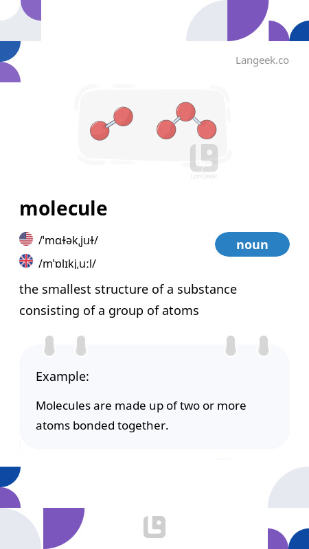 Definition & Meaning of "Molecule" | Picture Dictionary