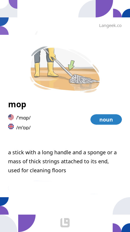 Definition & Meaning of "Mop" | Picture Dictionary