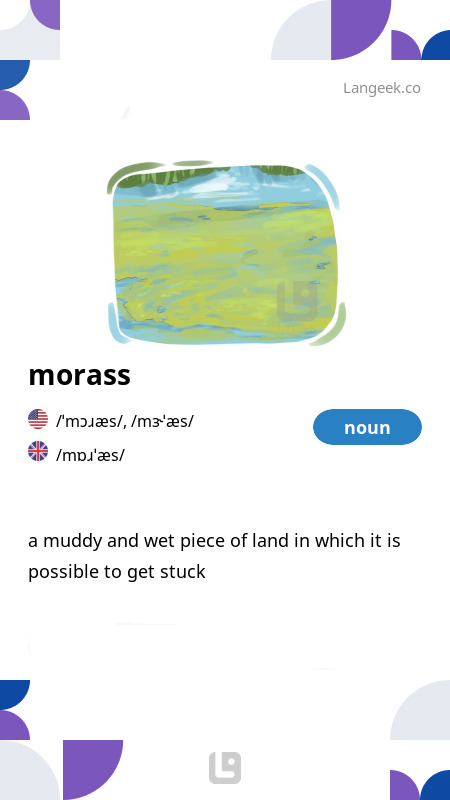 Definition & Meaning of "Morass" | LanGeek