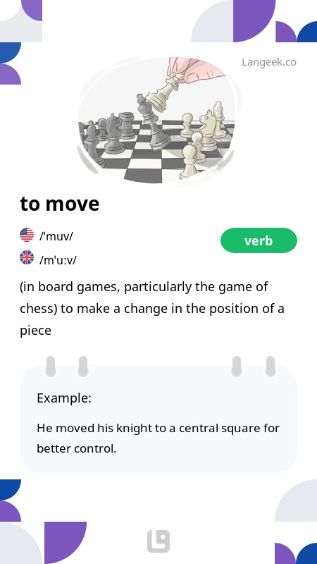 Definition & Meaning of "Move" | LanGeek