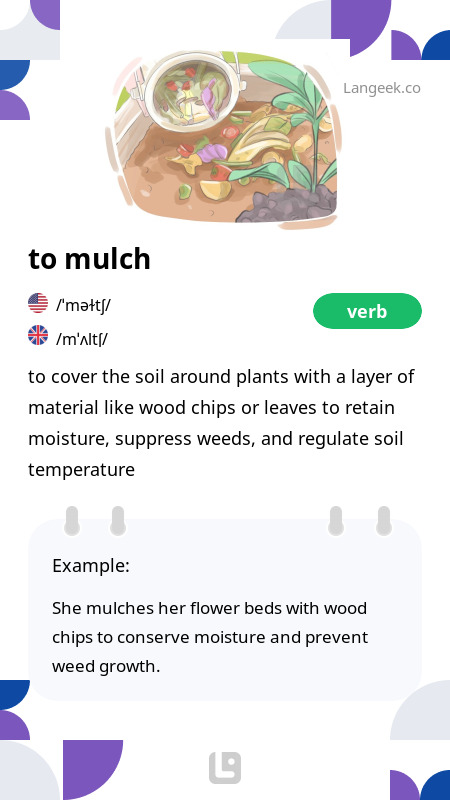 Definition & Meaning of "Mulch" | Picture Dictionary