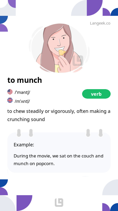 Definition & Meaning of "Munch" | LanGeek