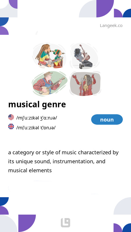 Definition & Meaning of "Musical genre" | Picture Dictionary