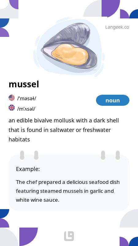 Definition & Meaning of "Mussel" | Picture Dictionary