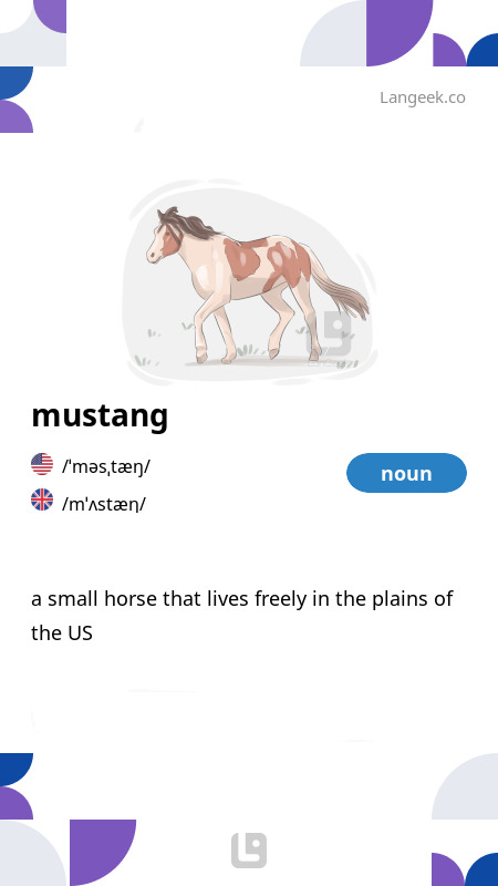 Definition & Meaning of "Mustang" | Picture Dictionary