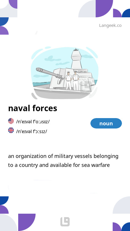 Definition & Meaning of "Naval forces" | Picture Dictionary