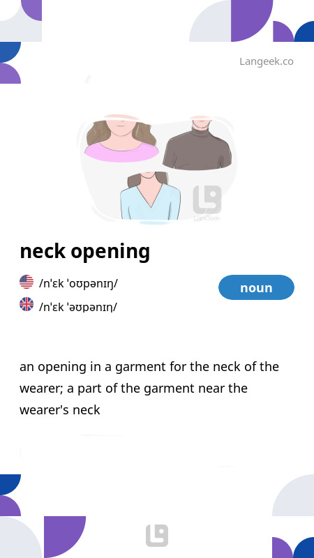 Definition & Meaning of "Neck opening" | LanGeek