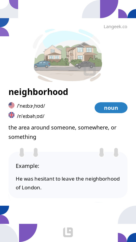 Definition & Meaning of "Neighborhood" | Picture Dictionary