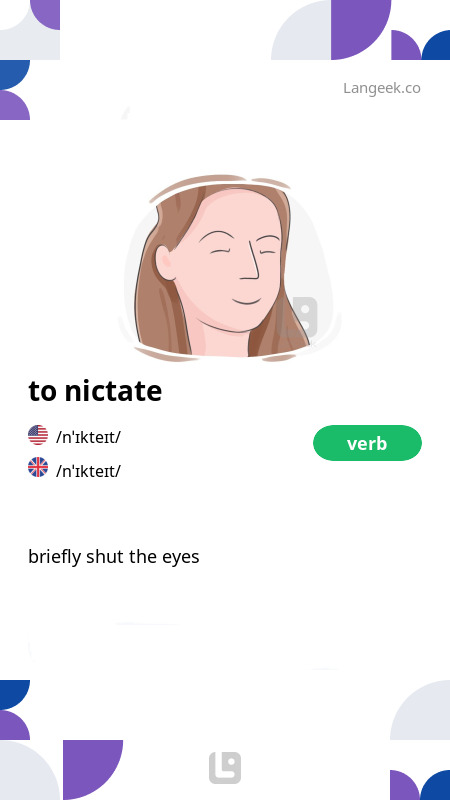 Definition & Meaning of "Nictate" | Picture Dictionary