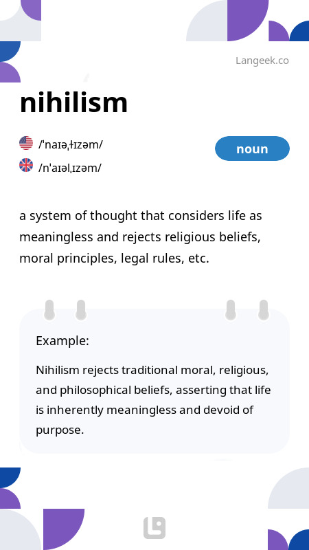 Definition & Meaning of "Nihilism" | Picture Dictionary