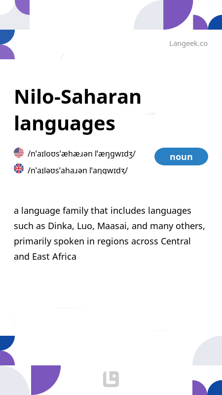 Definition & Meaning of "Nilo-saharan languages" | Picture Dictionary