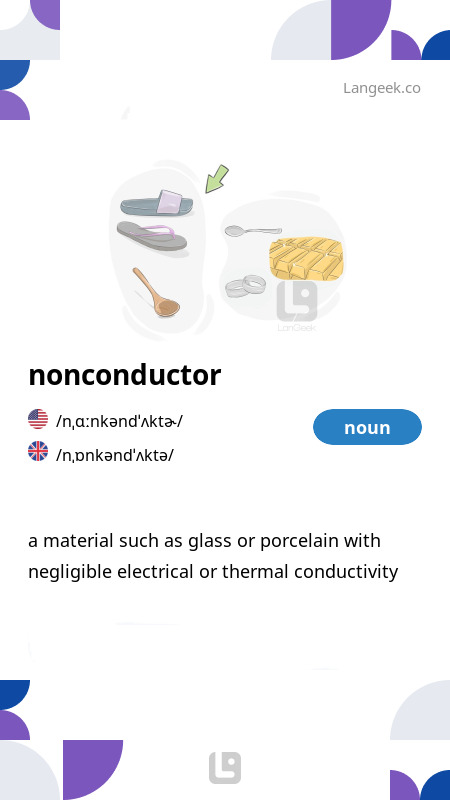 Definition & Meaning of "Nonconductor" | Picture Dictionary