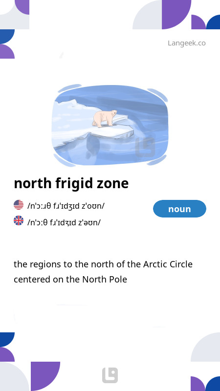 Definition & Meaning of "North frigid zone" | Picture Dictionary