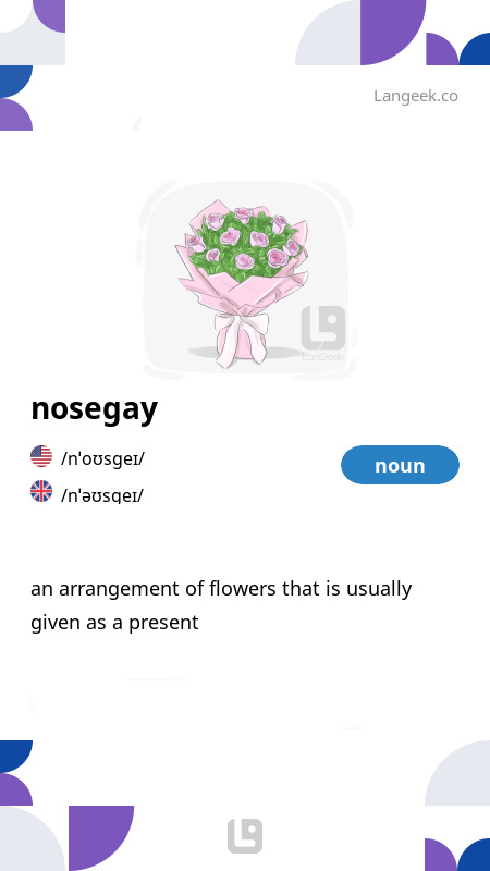 Definition Meaning of Nosegay Picture Dictionary