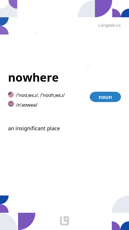 Definition & Meaning of "Nowhere" | Picture Dictionary