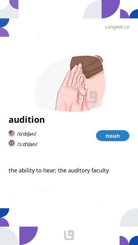 Definition & Meaning of "Audition" | Picture Dictionary
