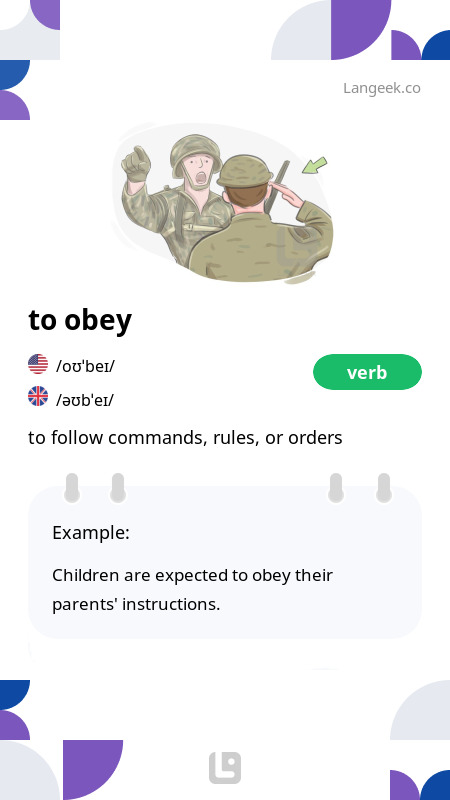 Definition & Meaning of "Obey" | Picture Dictionary