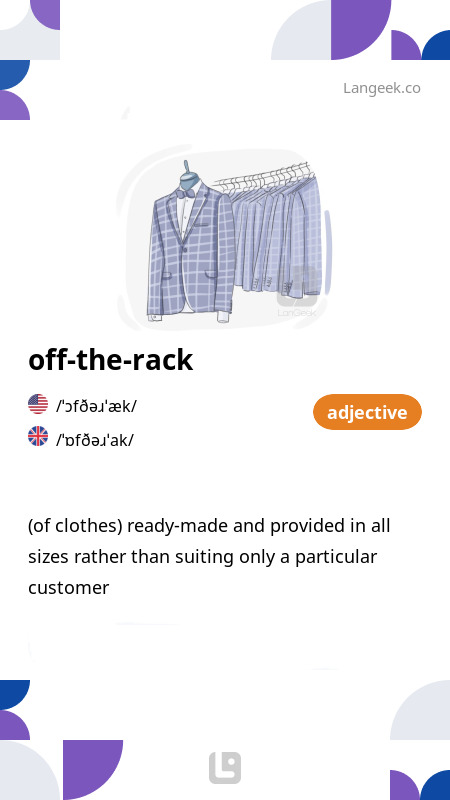 Definition & Meaning of "Off-the-rack" | LanGeek