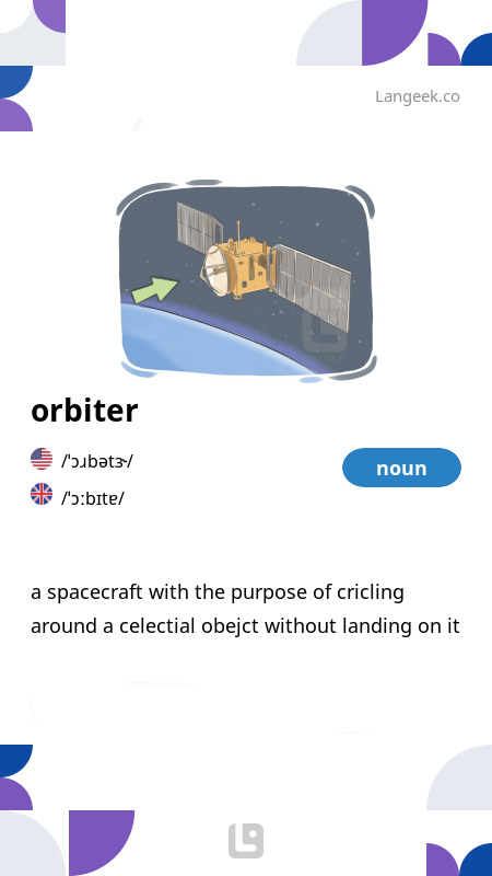 Definition & Meaning of "Orbiter" | Picture Dictionary