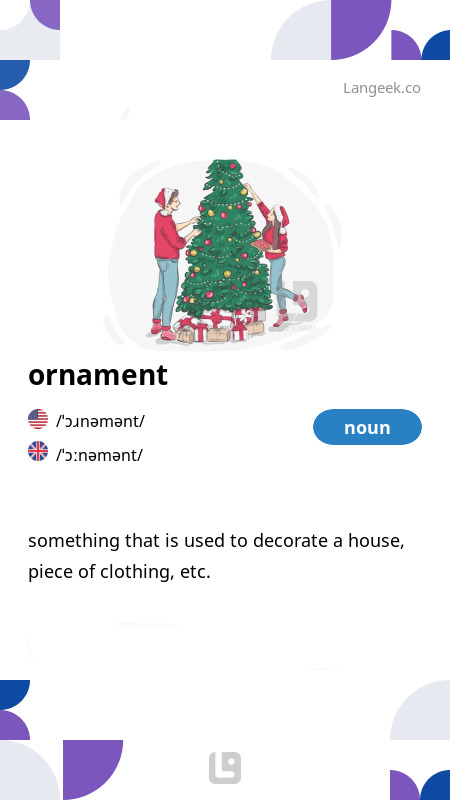 Definition & Meaning of "Ornament" | Picture Dictionary