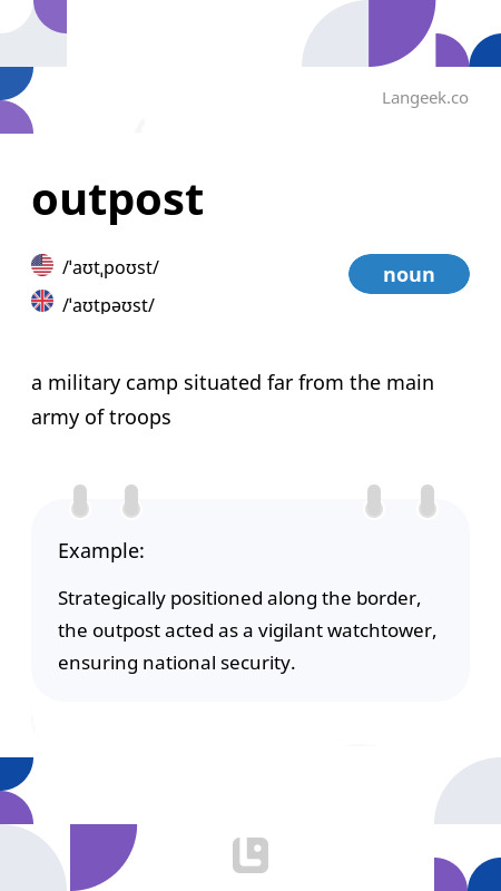 Definition & Meaning of "Outpost" | Picture Dictionary