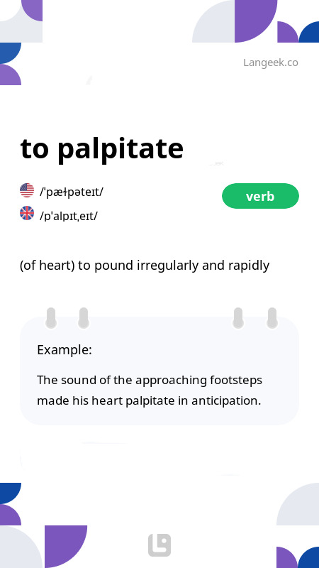 Definition & Meaning of "Palpitate" | Picture Dictionary