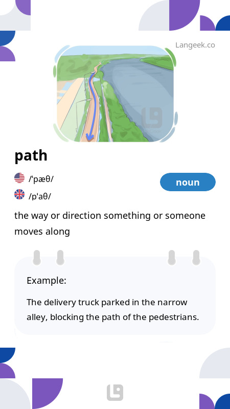 Definition & Meaning of "Path" | Picture Dictionary