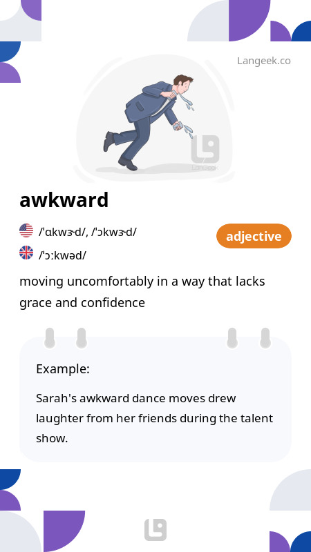 Definition & Meaning of "Awkward" | Picture Dictionary