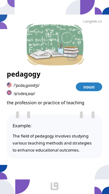 Definition & Meaning of "Pedagogy" | Picture Dictionary