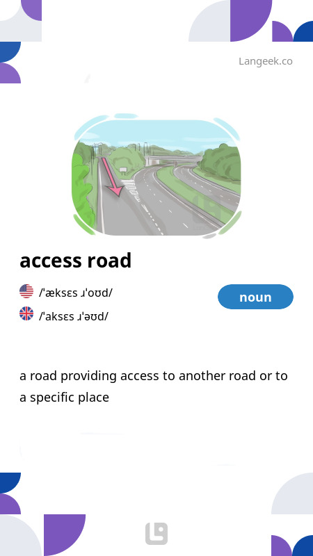 Definition & Meaning of "Access road" | LanGeek