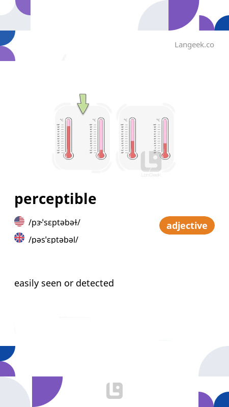 Definition & Meaning of "Perceptible" | Picture Dictionary