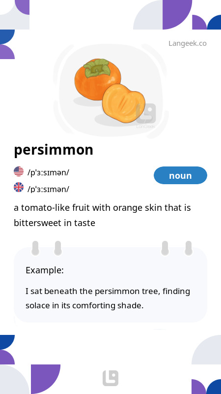 Definition & Meaning of "Persimmon" | Picture Dictionary