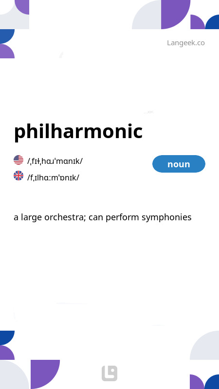 Definition & Meaning of "Philharmonic" | Picture Dictionary