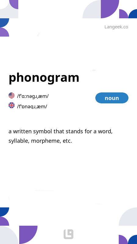 Definition & Meaning of "Phonogram" | Picture Dictionary