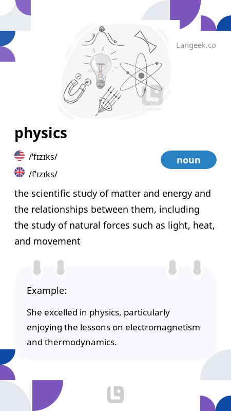 Definition & Meaning of "Physics" | Picture Dictionary