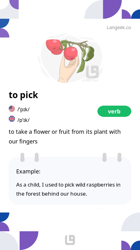 Definition & Meaning of "Pick" | Picture Dictionary