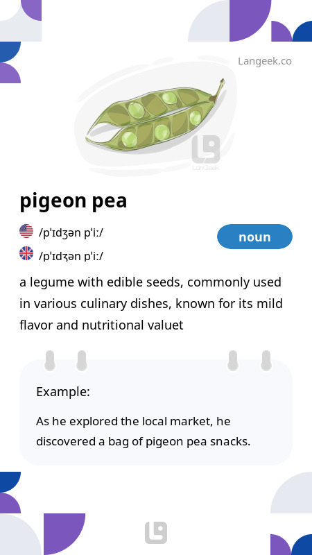 Definition & Meaning of "Pigeon pea" | Picture Dictionary