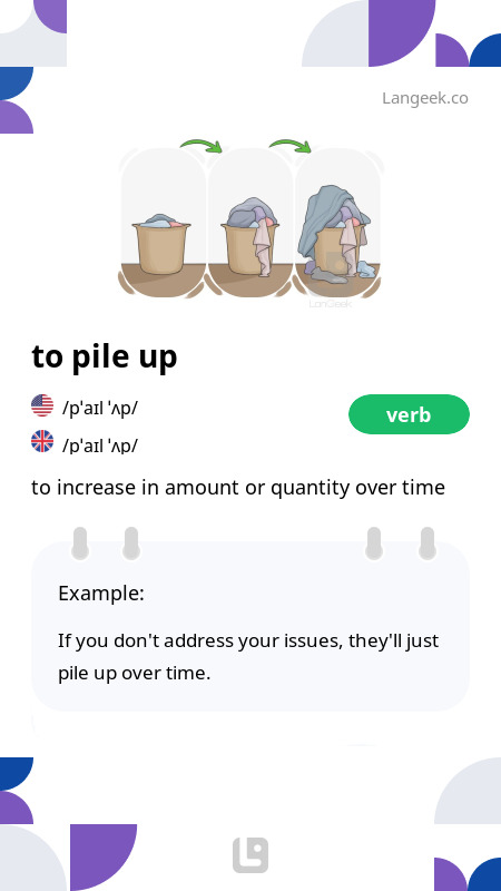 Definition & Meaning of "Pile up" | Picture Dictionary