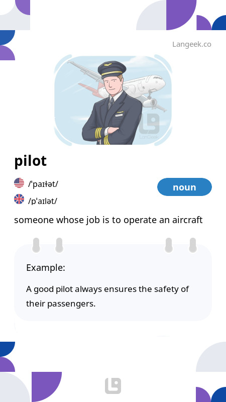 Definition & Meaning of "Pilot" | Picture Dictionary