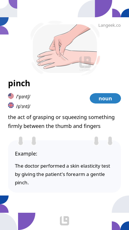 Definition & Meaning of "Pinch" | Picture Dictionary