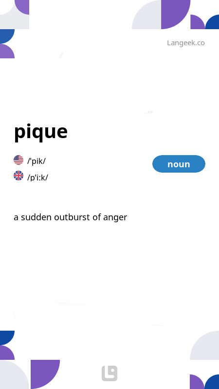Definition & Meaning of "Pique" | Picture Dictionary